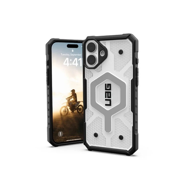UAG iPhone 16 Plus 磁吸耐衝擊經典保護殼-透明(灰圈) | 瑞柏網通